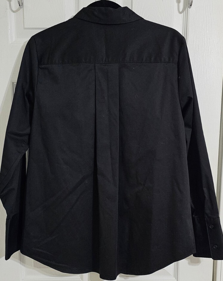 Vision 155, Womens Black Long Sleeve Button up Shirt Size 12 | eBay