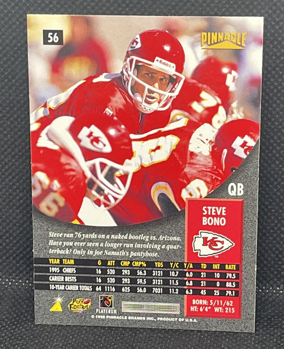 1996 Pinnacle - #56 Steve Bono for sale online | eBay