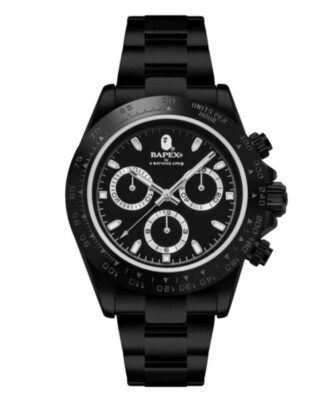 A BATHING APE Watch TYPE 4 BAPEX #1 M stainless steel band round self ...