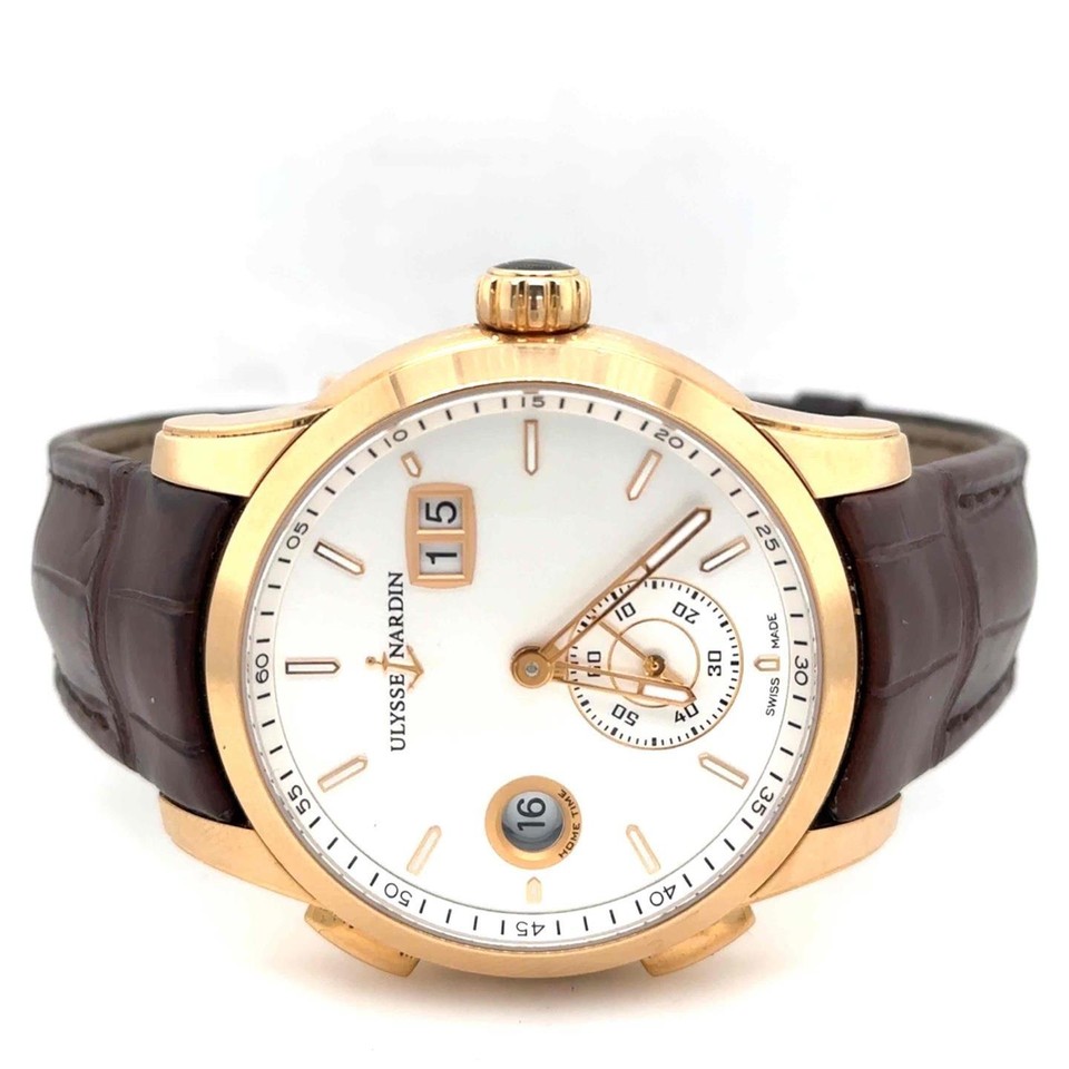 Ulysse Nardin Dual Time Automatic 42mm 18k Rose Gold Men's Watch 3346 ...