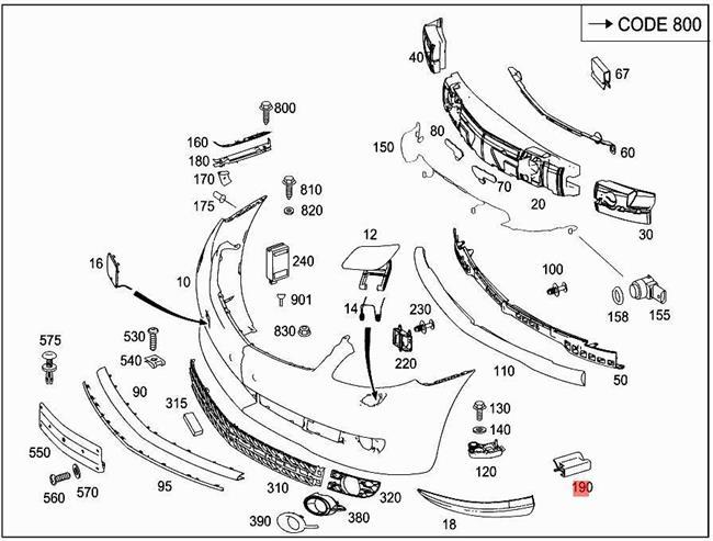 Genuine Mounting Clip MERCEDES MERCEDES BBDC Vito Mixto A197 C124 ...