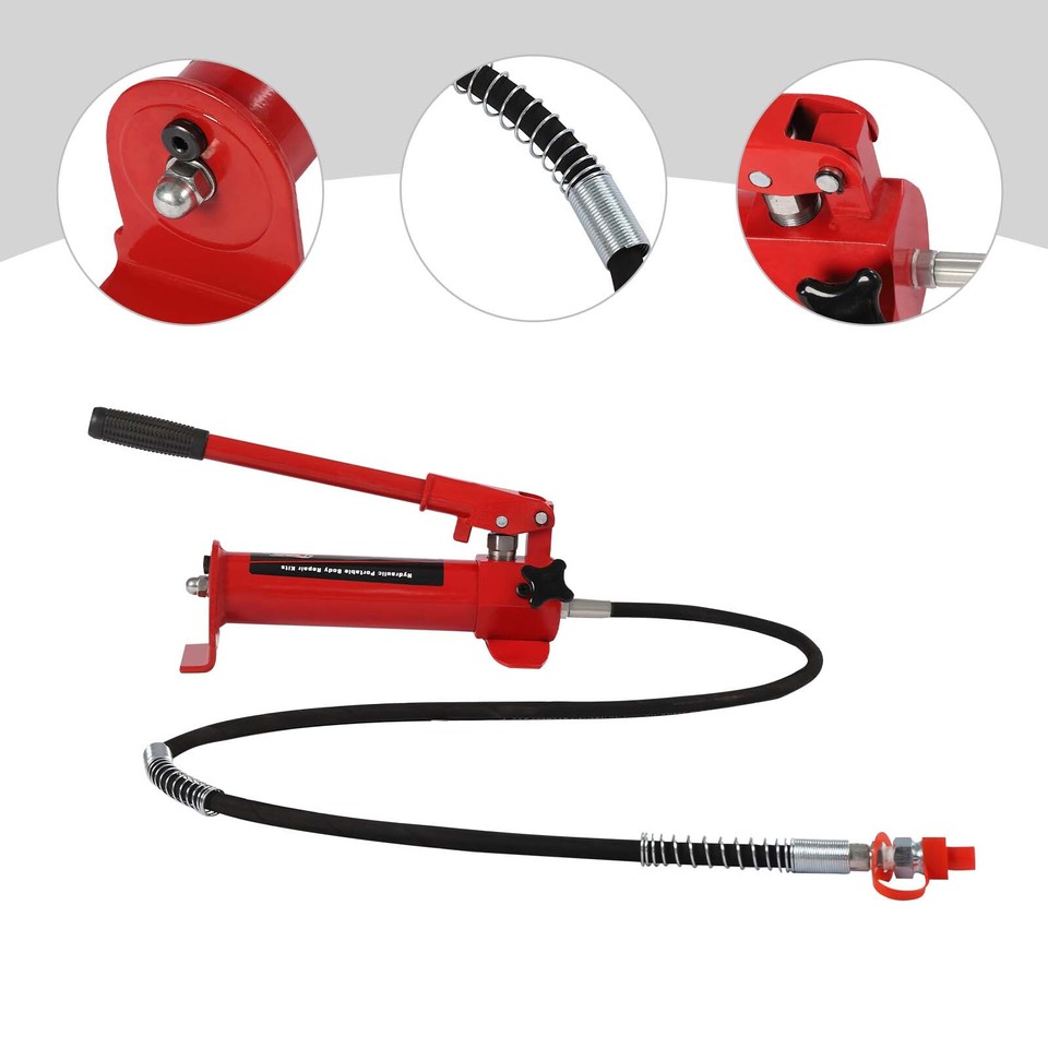 4 Ton Porta Power Hydraulic Jack Air Pump Lift Ram Body Frame Repair ...
