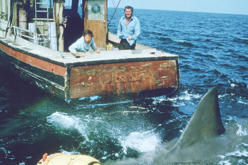Jaws Robert Shaw Richard Dreyfuss on bow of Orca 24x36 Poster | eBay