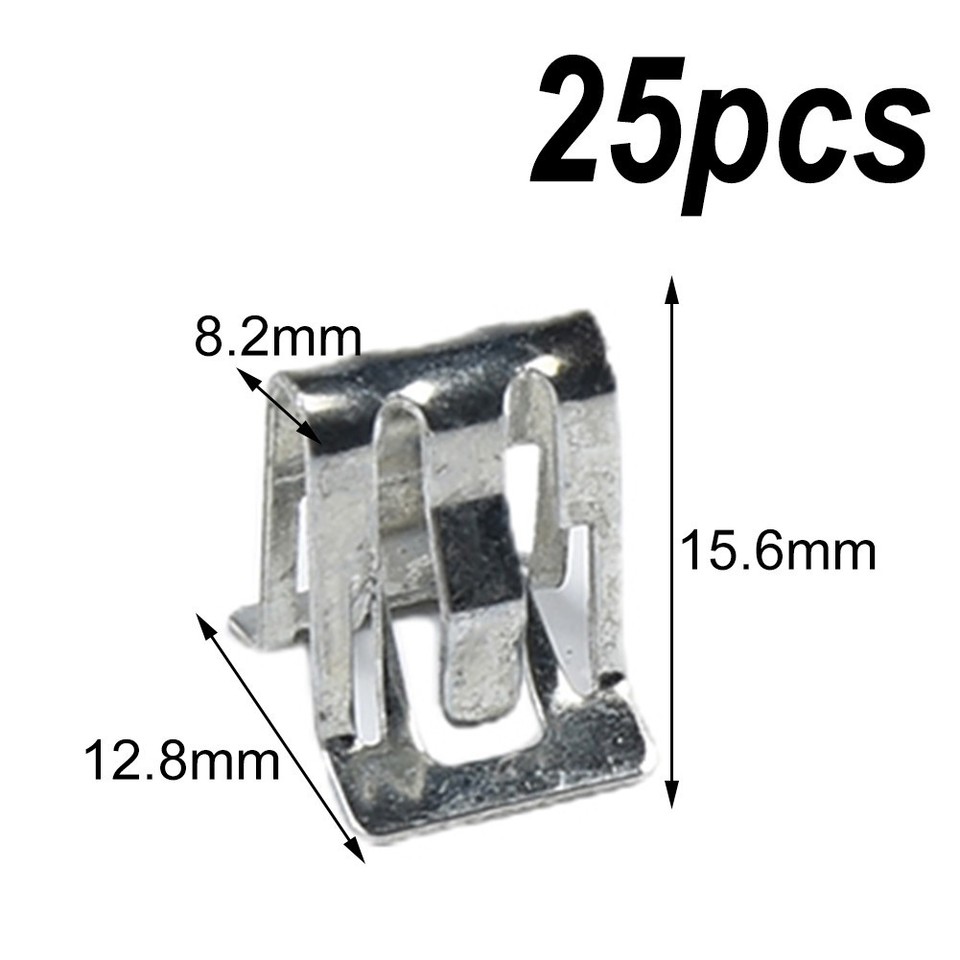Easy to Use 25Pcs Metal Fastener Clips for Car Retainer Moulding ...