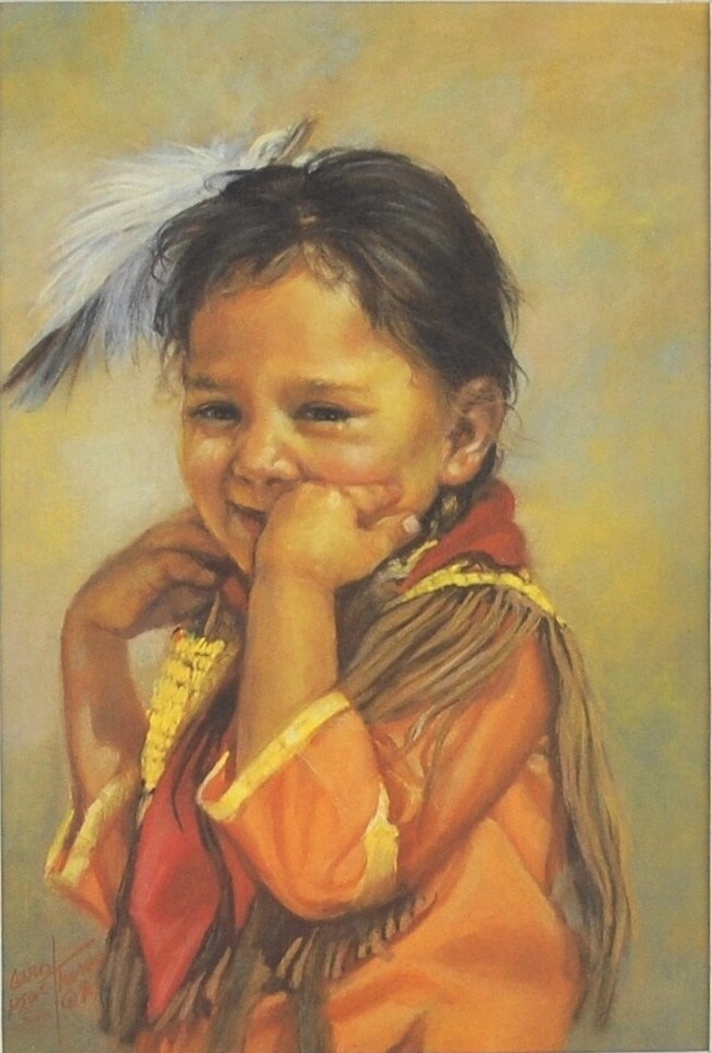 Josie's Smile by Carol Theroux Print Reproduction 12x9 Mat Ready for ...