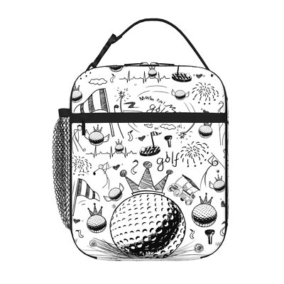 Golf Lunch Box For Boys Girls Sport Portable Insulated Cooler Lunch ...