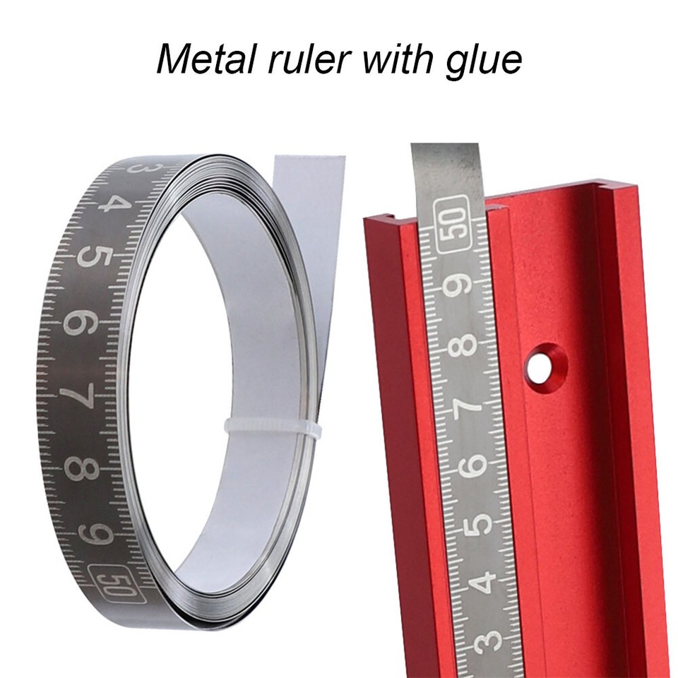 Metric Stainless Steel Scale Ruler Miter Track Tape Measure Steel Ruler ...