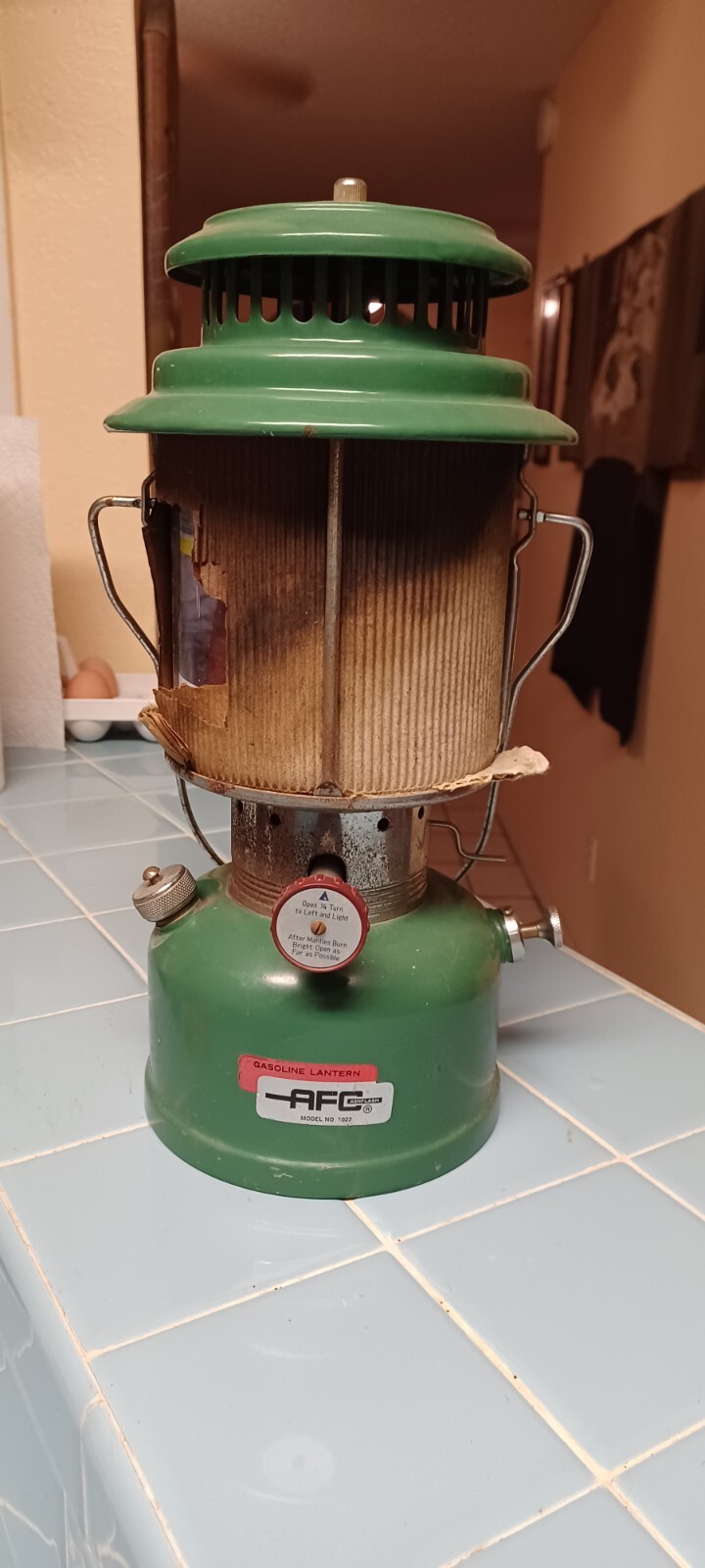 new unsed never fired vintage AFC Ash Flash Gasoline Lantern 1022 all ...