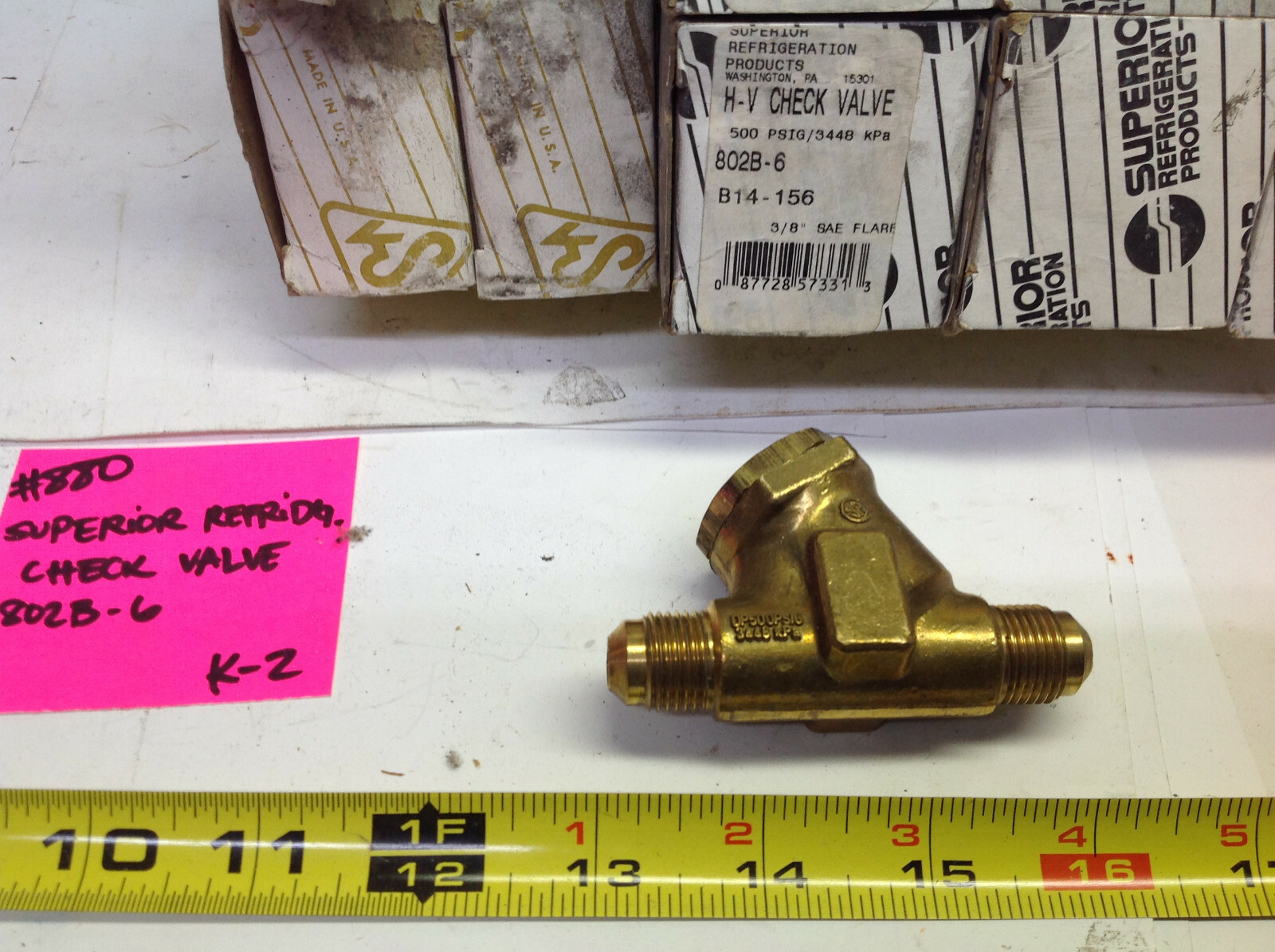 Superior 802B-6 Refrigeration HV Check Valve (#880-K-2) | eBay