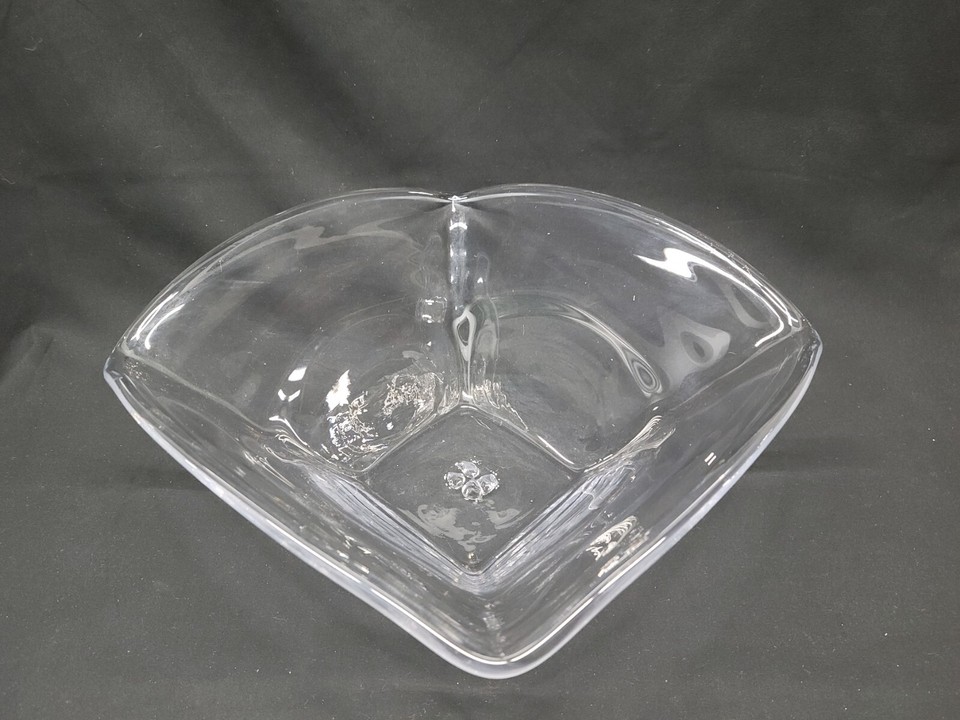 Simon Pearce WOODBURY Hand Blown 11” Glass Square Bowl #5459 | eBay