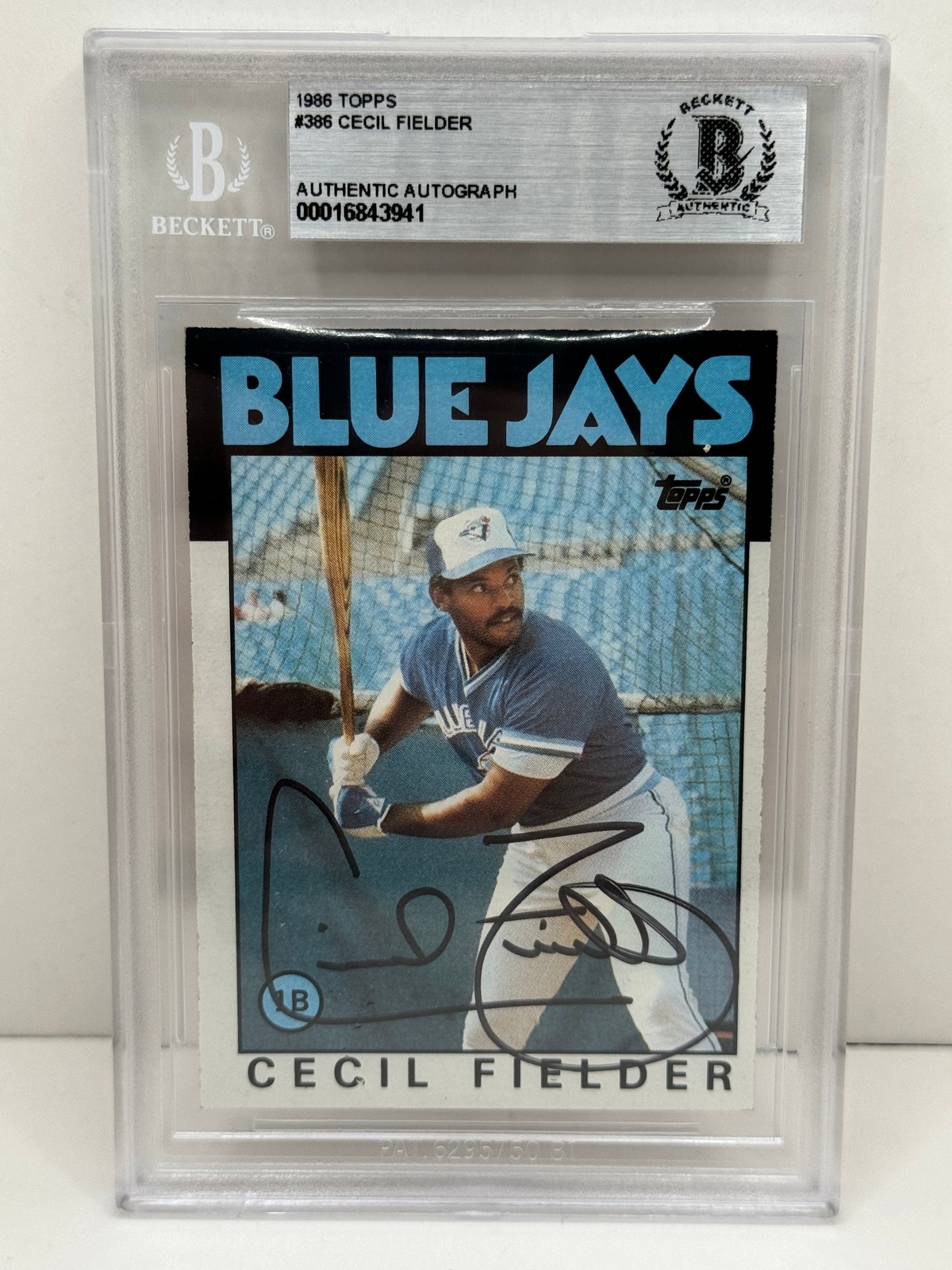 1986 Topps Cecil Fielder On Card Autograph #386 Beckett Authentic | eBay