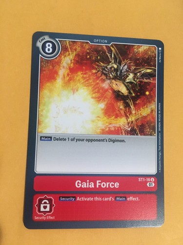 Gaia Force Alternate Art ST1-16 U Digimon CCG | Starter Deck 07 ...