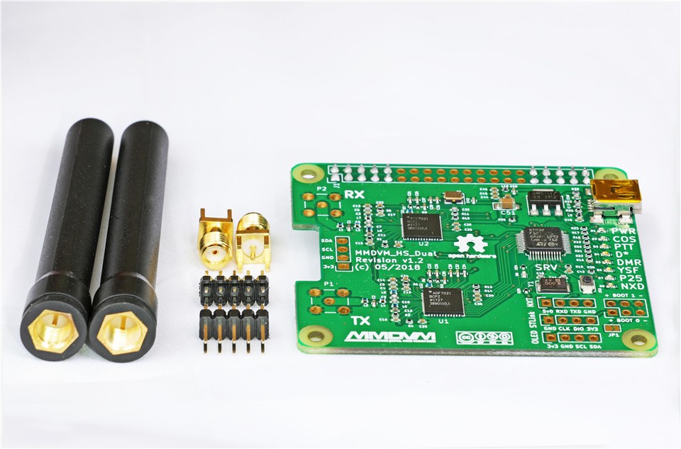 MMDVM_HS_Dual_Hat Duplex MMDVM Hotspot P25 DMR YSF for Raspberry Pi ...