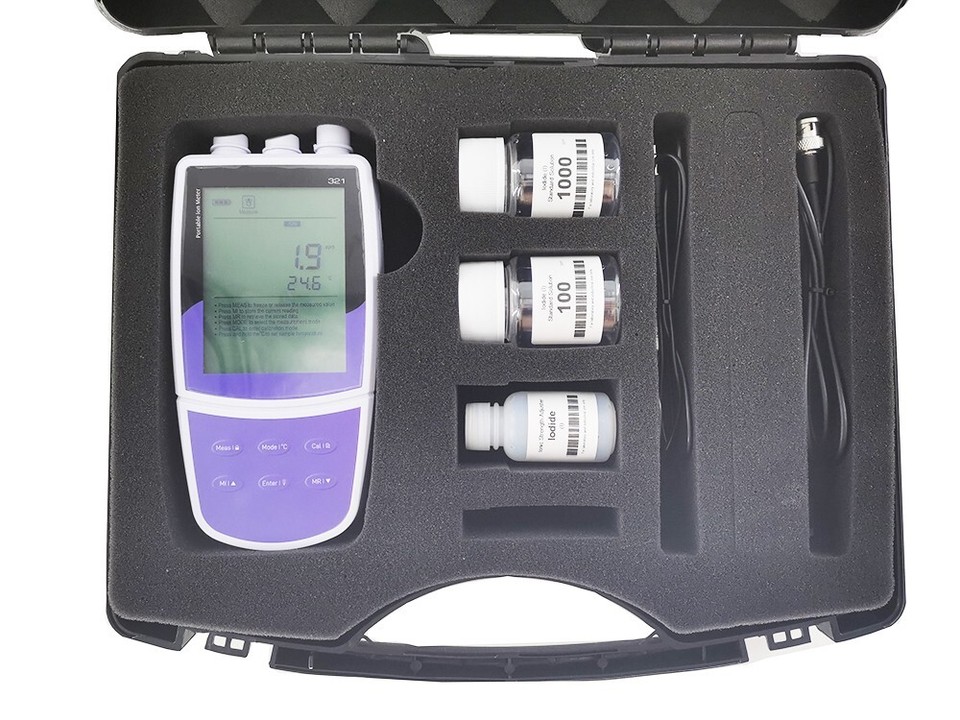 Portable Chloride Ion Meter CL Ion Tester With Temp Display 0.5% F.S ...
