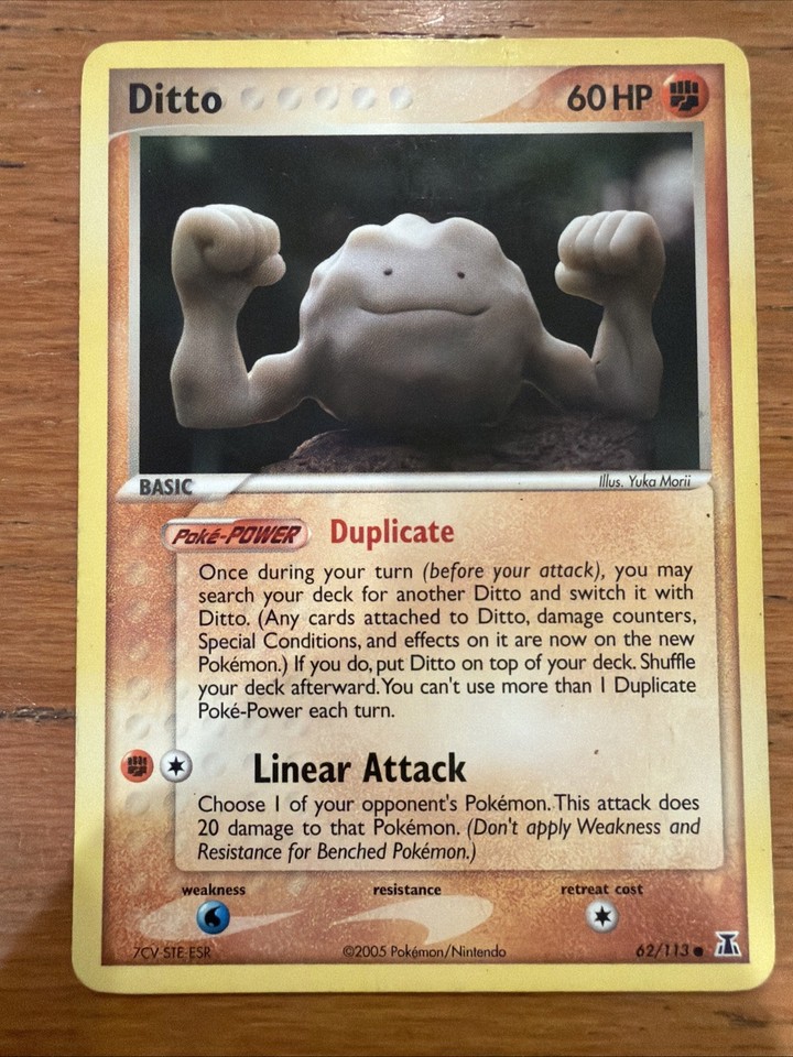Pokémon TCG Ditto EX Delta Species Card 62/113 Regular Common Light ...