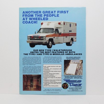 1982 Print Ad 0105, Wheeled Coach Corporation Ambulance Magazine ...