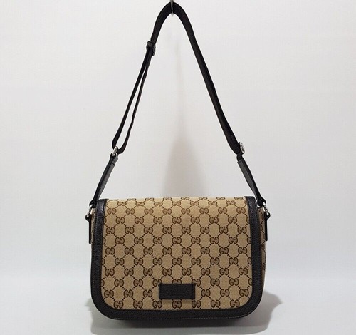 Gucci Canvas Messenger Bag 449172 117049972 | eBay