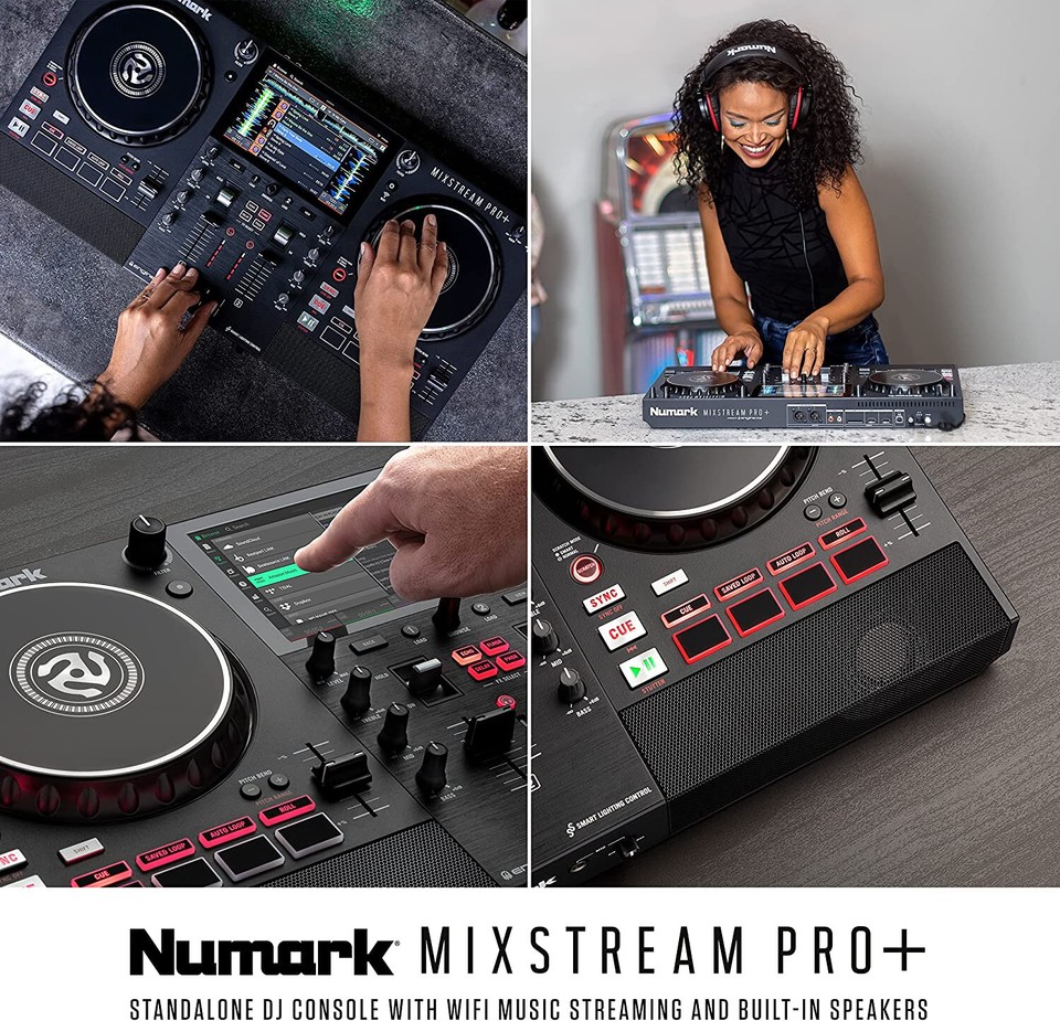Numark Mixstream Pro+ Standalone DJ Controller Amazon Music, Serato ...