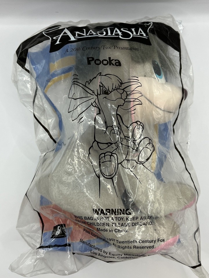 Anastasia - Vintage - 8" POOKA Plush Dog - 20th Century Fox - 1997 - AS ...