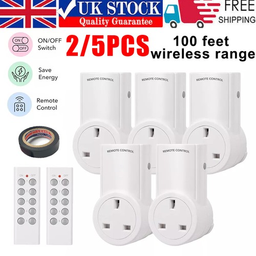 Remote Control Socket Wireless Switch Mains UK Plug AC Power Outlet ...