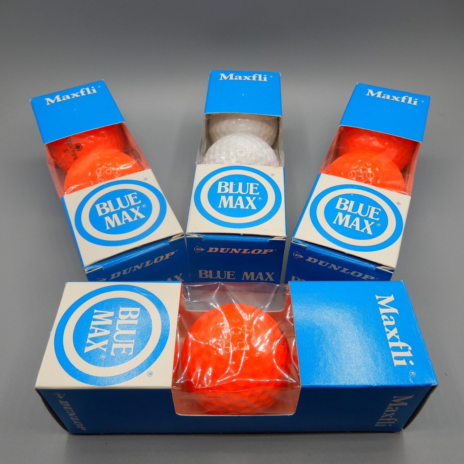 1 Dozen Vintage Dunlop Blue Max Bright White Pepsi Cola Logo Golf Balls ...