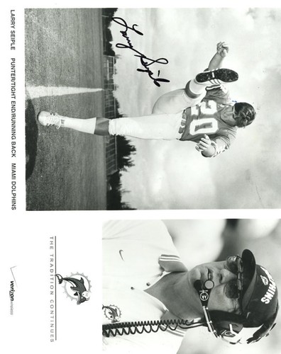 LARRY SEIPLE MIAMI DOLPHINS SIGNED VERIZON PROMO 8X10 PHOTO | eBay