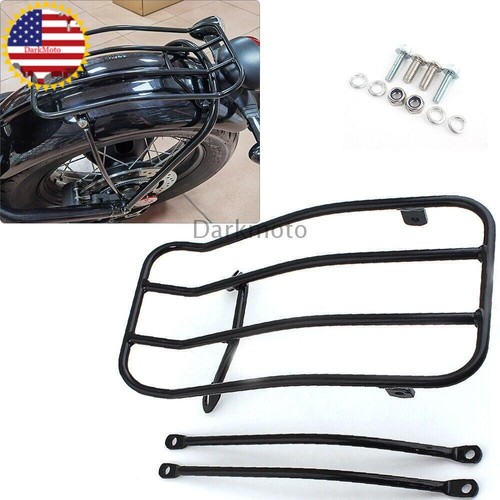 Black Motorcycle Fender Solo Seat Luggage Rack Fit For Triumph ...