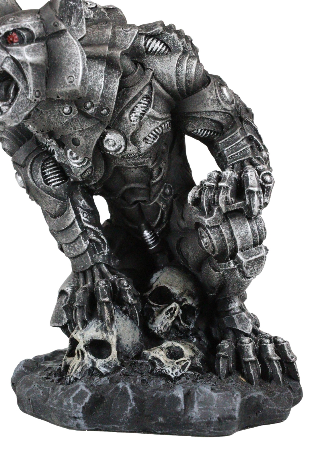Steampunk Robotic Werewolf Crushing Skull Statue Lycan Cyborg Wolf ...