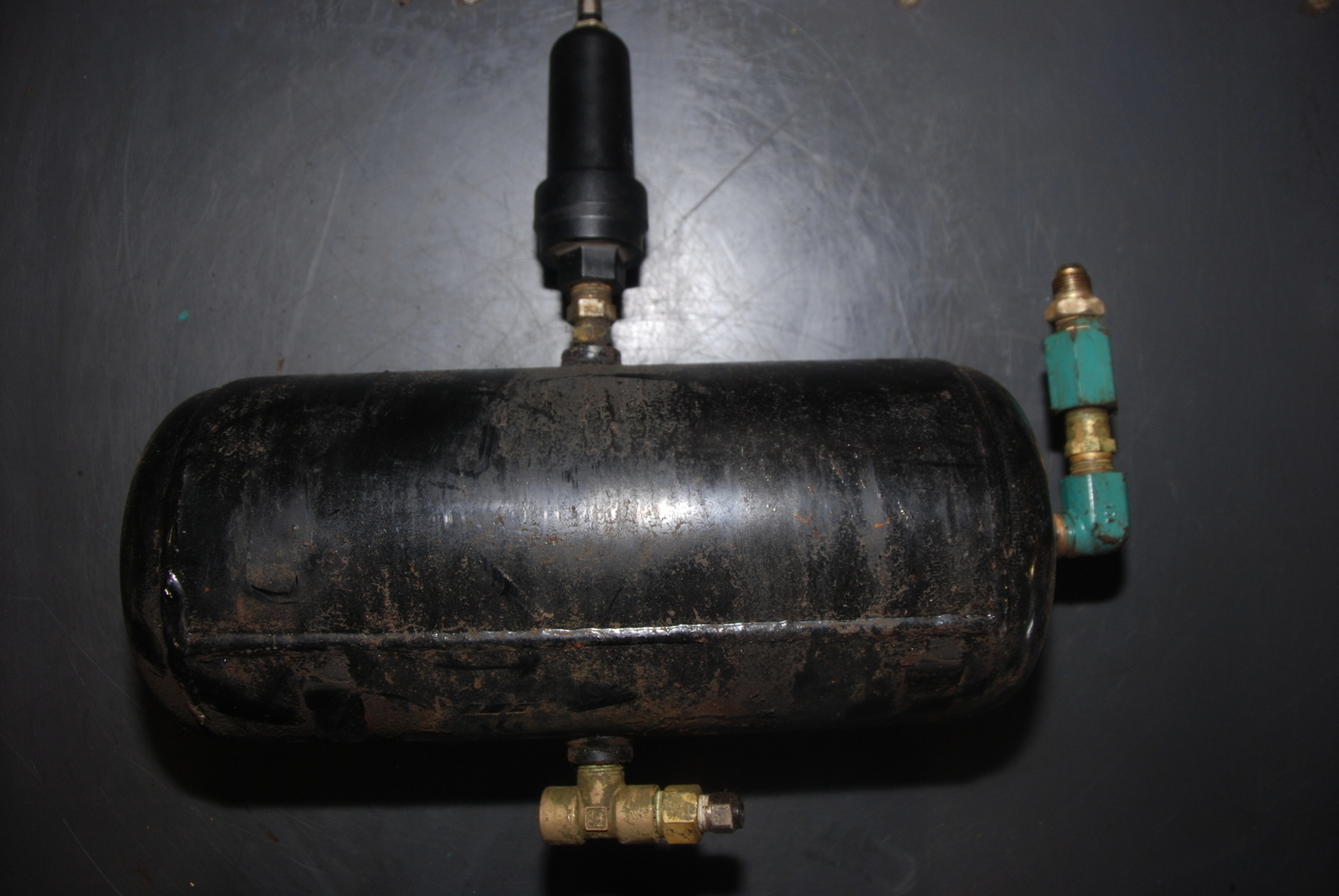 One small compressed air accumulator tank,Norgren filter/drain INV ...