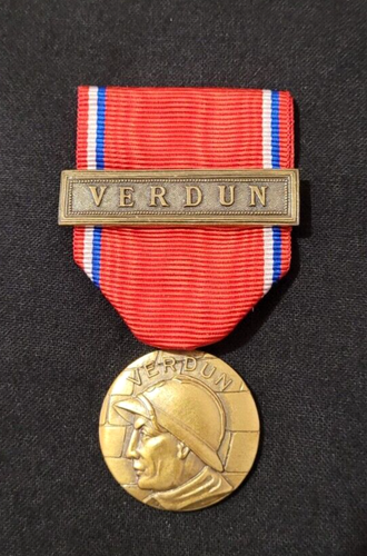 WW1 Original French Verdun Medal 1916 Battle bronze Verdun bar | eBay