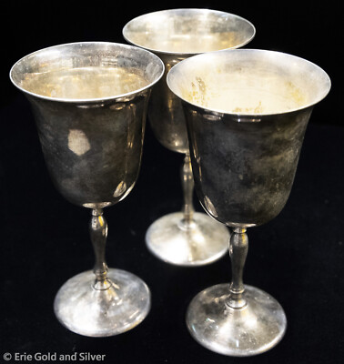 Leonard Silver Plated Italy Goblets / Chalices - EPNS set of 3 | eBay