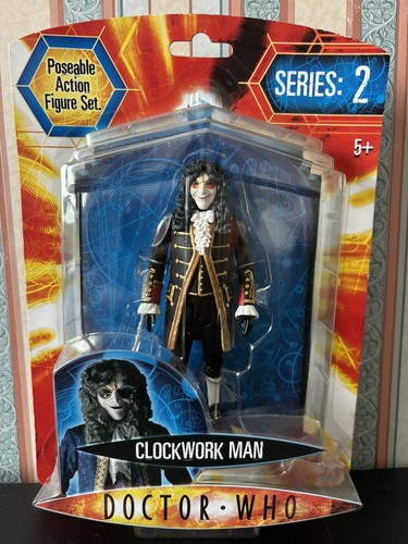 DOCTOR WHO BOXED FIGURE - CLOCKWORK MAN with BLACK COAT- 10th DR ERA | eBay