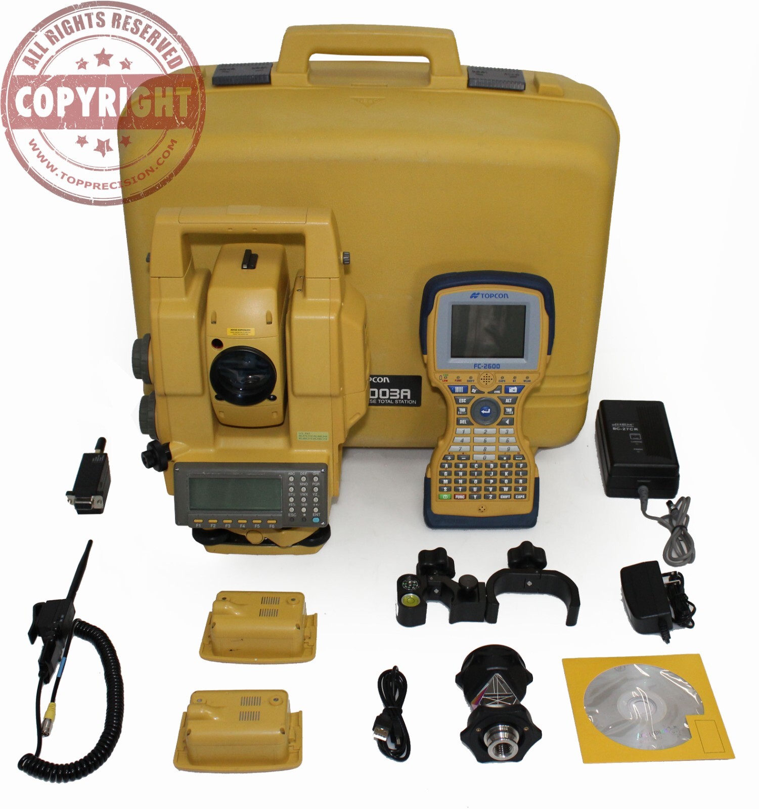 Topcon GPT-9005A 5" Robotic Total Station With FC-2500, 11/17/2022