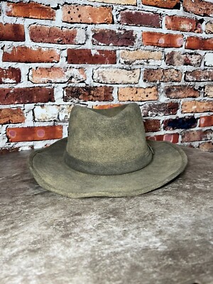 Stetson Narrative Hat Weather Distressed Canvas, Burlap, Chin Cord Mens ...