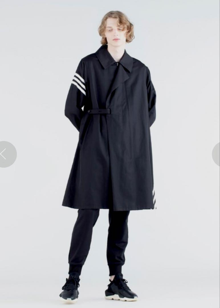 Y3 Wisley Yoji Yamamoto Adidas Stripe Coat Black Regular Y3 Wisley Yoji Yamamoto Adidas Stripe Coat Black Regular