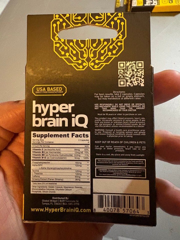 hyper brain iQ 8 capsules | eBay
