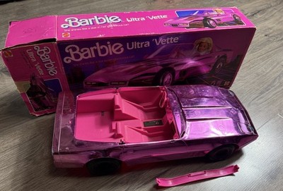 BARBIE ULTRA VETTE Corvette Pink Metallic Car Vintage 1984 Mattel ...