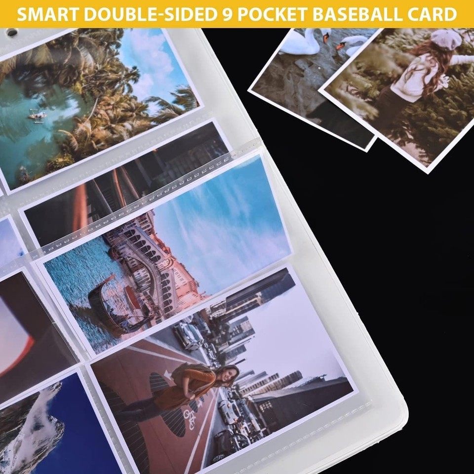 9 Pocket Page Protector, 200 Pack Trading Card Sleeve, Baseball Card ...