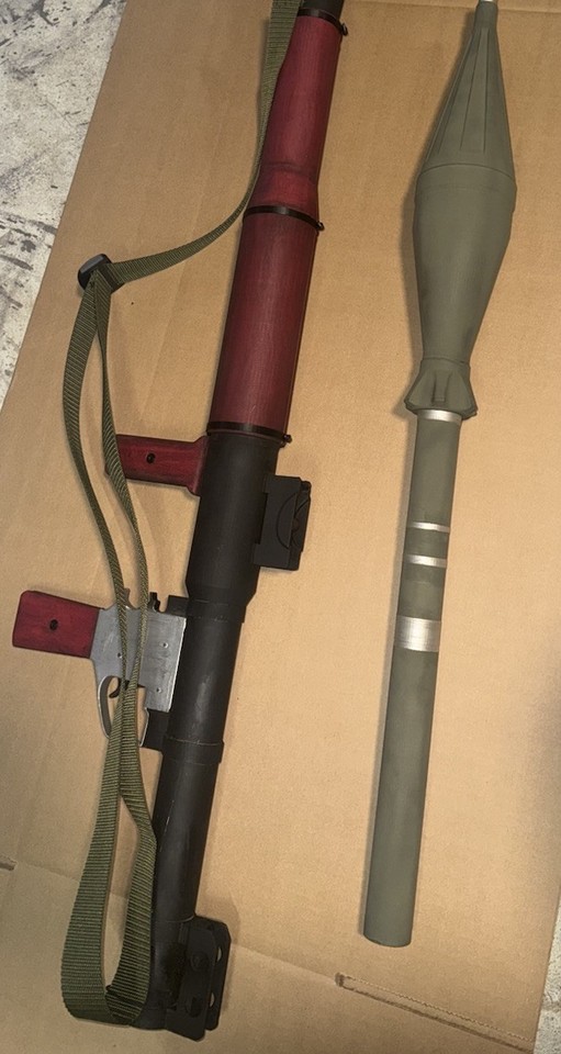 Full-Size RPG-7 Replica Prop – PVC Reinforced, Painted orange tip Not ...