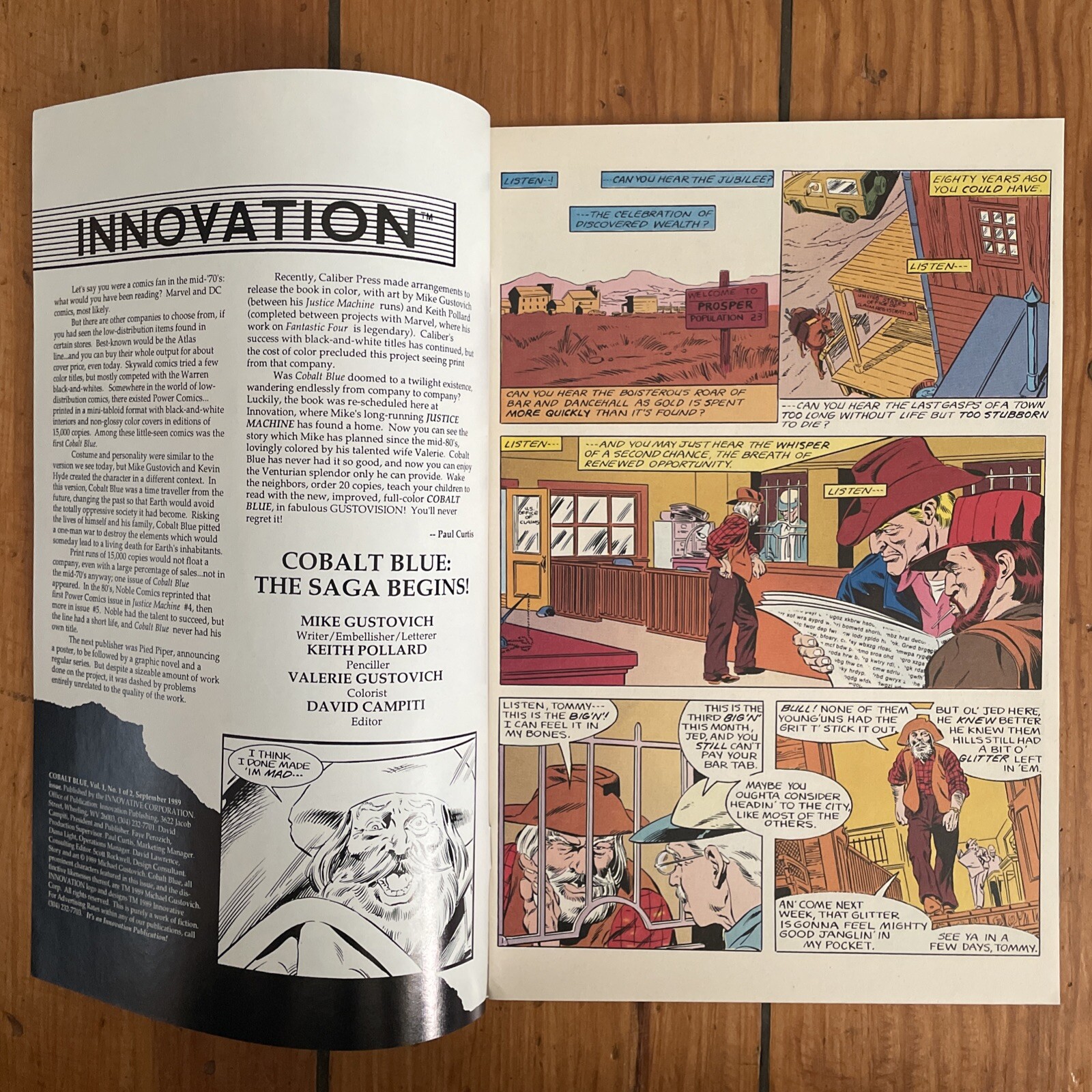 Cobalt Blue (Innovation Comics) #1 Mike & Valerie Gustovich Keith ...