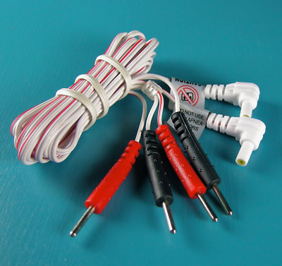 Quality Electrode Lead Wires for TENS Machines x 1 Pair Standard Leads ...