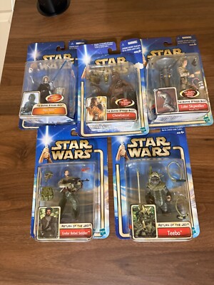 STAR WARS 2002 ROTJ LOT OF 5-HAN SOLO,CHEWBACCA, LUKE,ENDOR,TEEBO | eBay