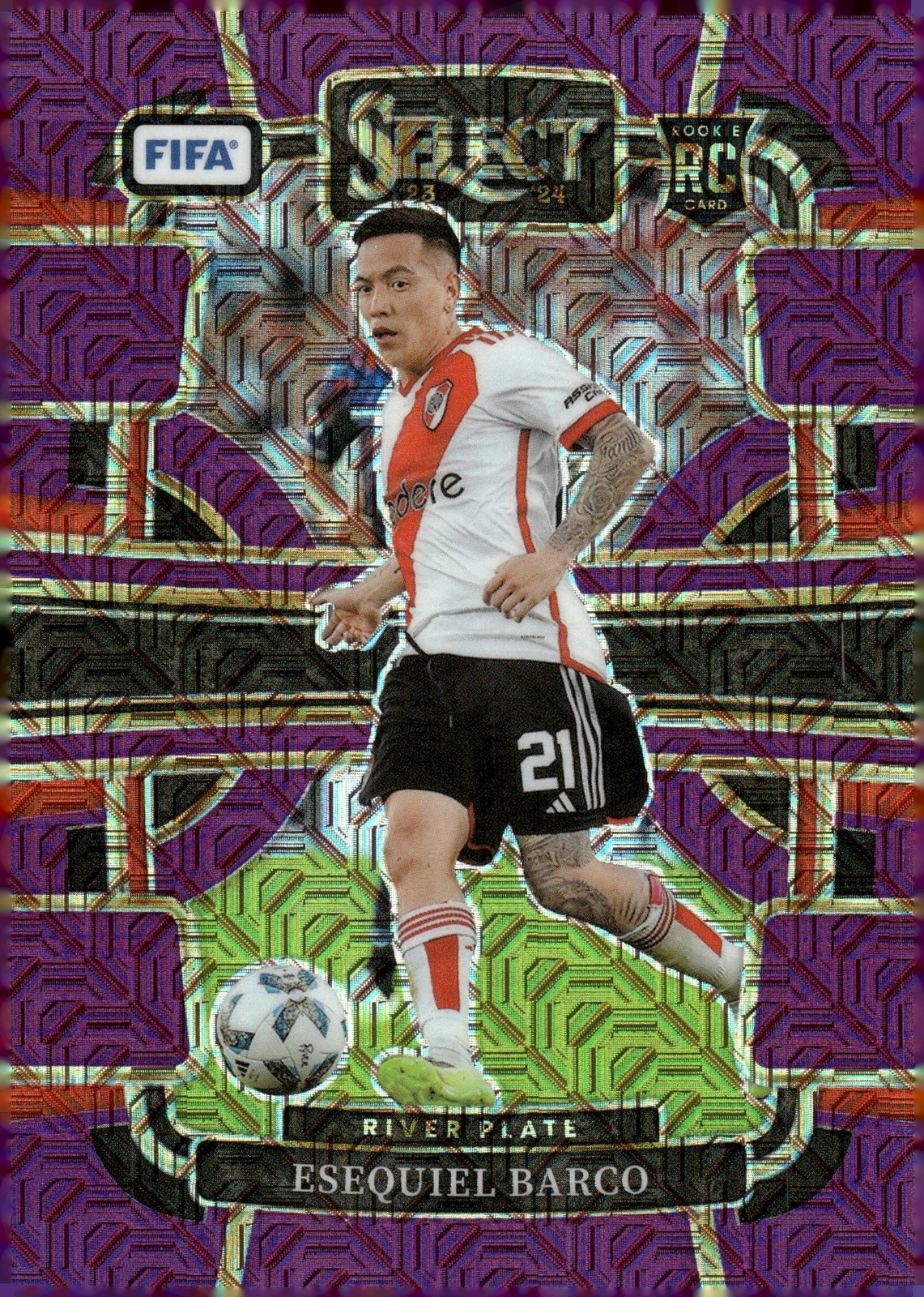 2023-24 Panini Select FIFA - Terrace Esequiel Barco #60 Purple Mojo ...