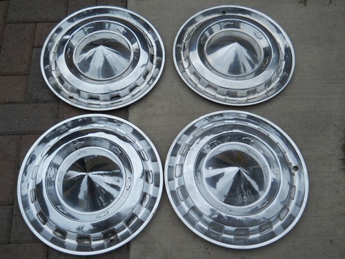 '56 Chevy Pass. Car Full Cover Hubcaps Set of 4 | eBay