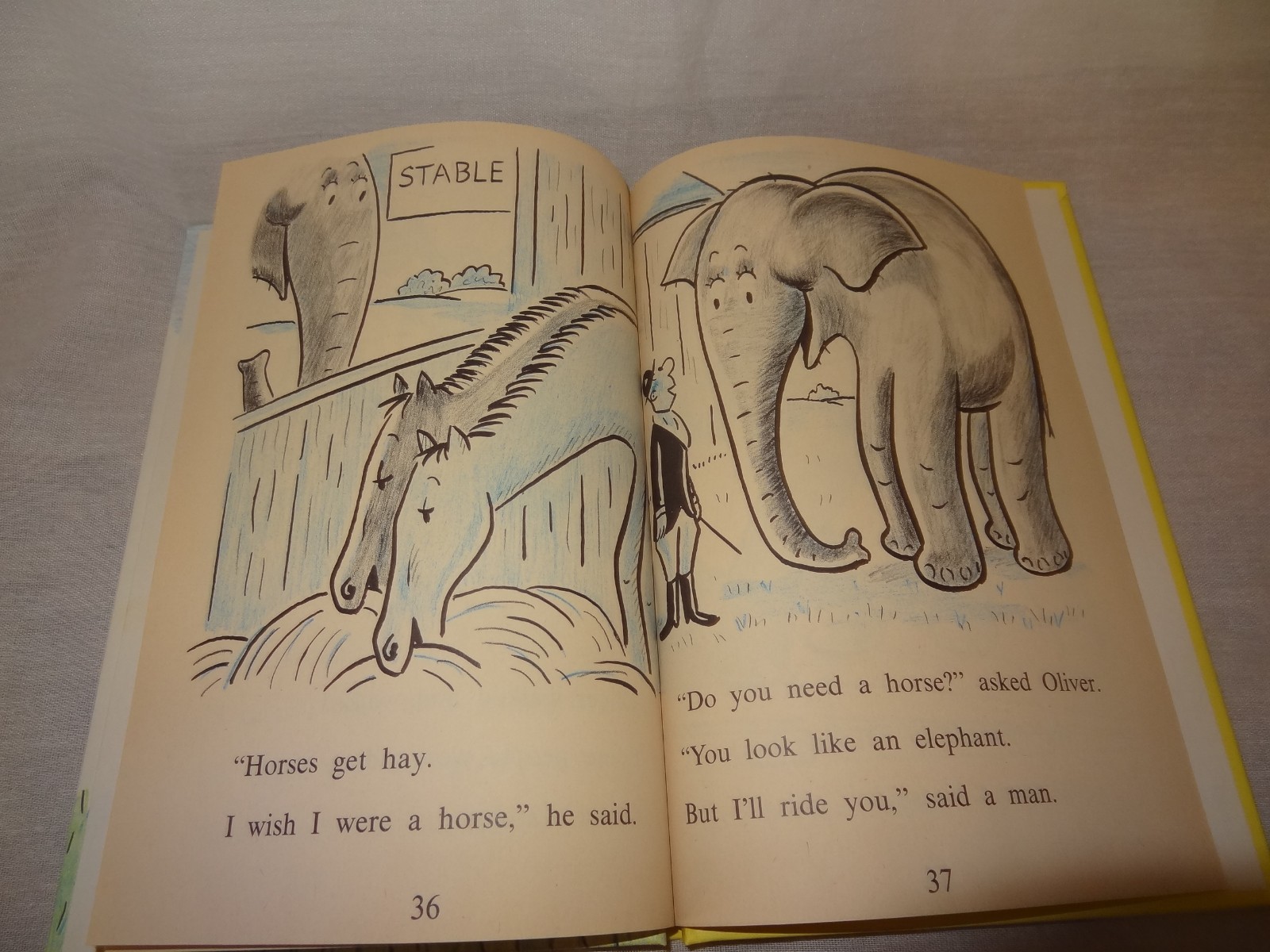 Oliver Elephant Hardcover Book 1960 Children Early I Can Read Syd Hoff ...