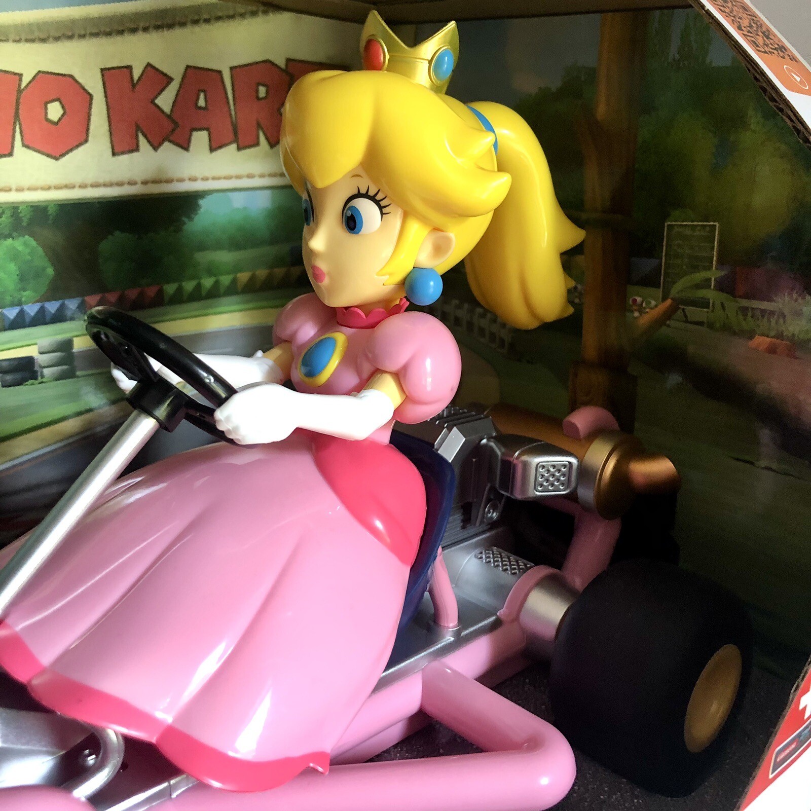 NEW Nintendo Carrera RC Mario Kart Princess PEACH Pipe Car Figure Super ...
