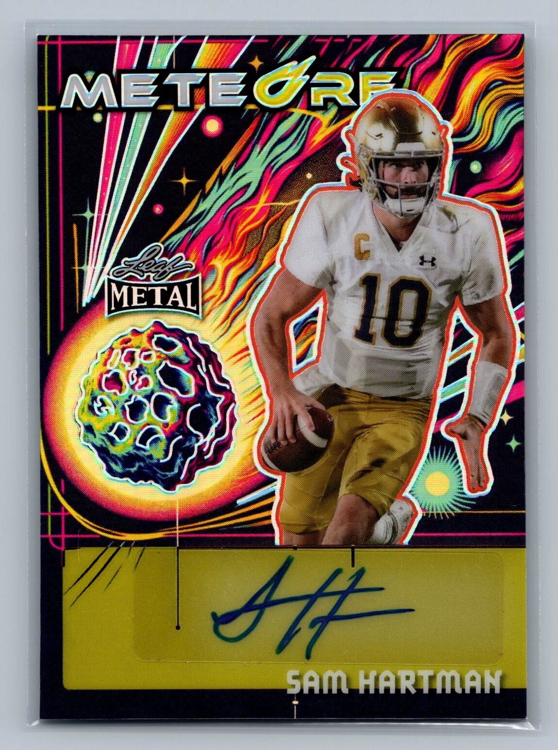 SAM HARTMAN 2024 Leaf Metal METEORE SSP Case Hit AUTO /10 #MO-SH1 Notre ...