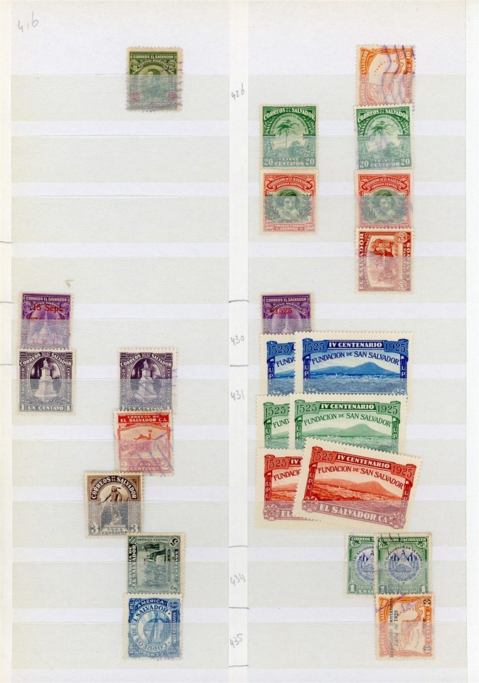 LARGE EL SALVADOR Stock Selections LOT #43 - SEE SCAN - $$$ | eBay
