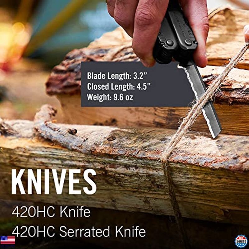 Multitool with Replaceable Wire Cutters & Saw, Black MOLLE Sheath ...