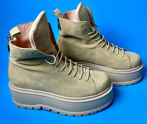 MOJA COMBACT PLATFORM ANKLE PADLOCK BEIGE BOOTS SIZE 37 | eBay
